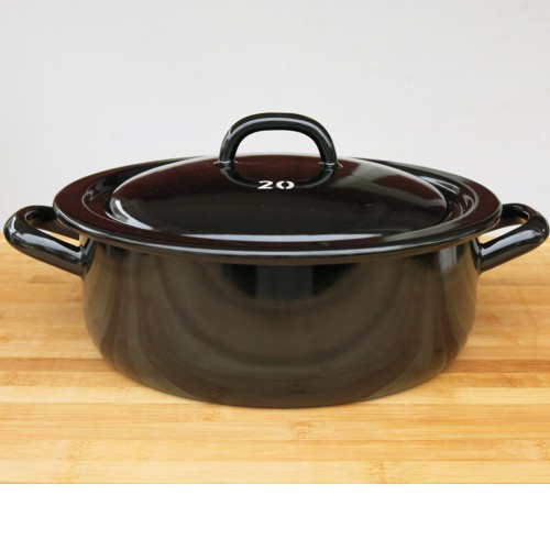 Riess Emaille Topf 20 cm 2 l schwarz | NEWSTALGIE Riess Emaille Topf 20 cm 2 l schwarz | NEWSTALGIE